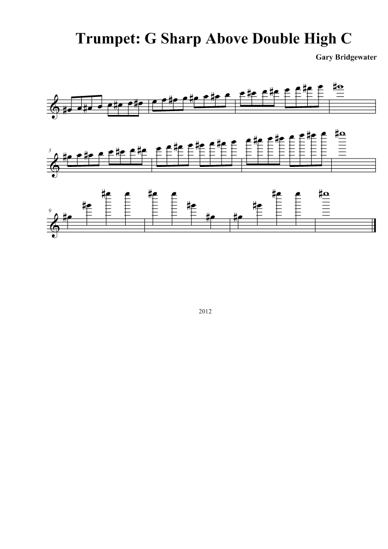 Trumpet: Trumpet: G Sharp Above Double High C